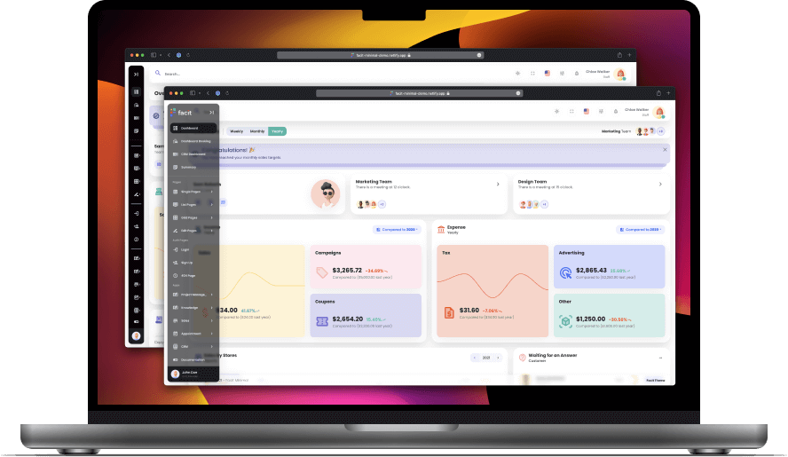 Facit | React Admin Dashboard Template